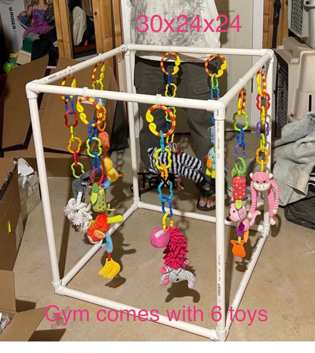 Large Puppy Gym: PVC Play Center With Bpa-free Rings & 6 Toys - Etsy