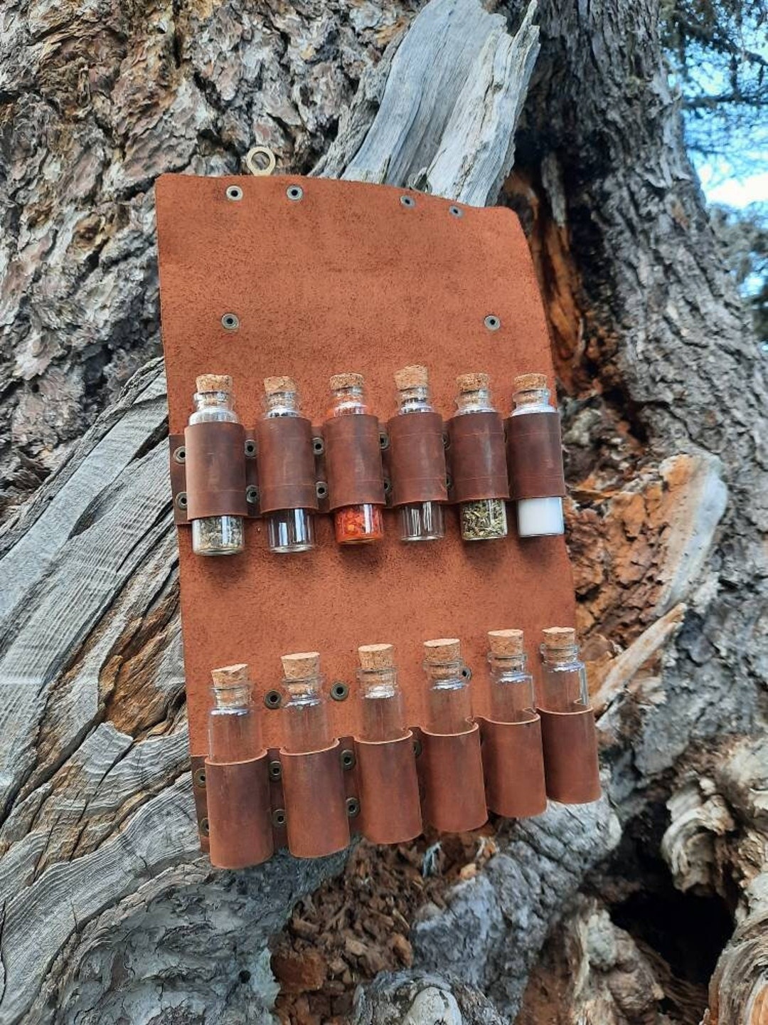 Leather Spice Bag, Personalization Leather, Spice Kit, Camping Spice ...