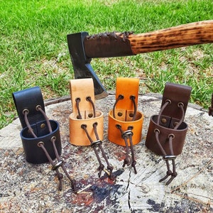 Axe Holster, Ax Hanger, Handcrafted Hatchet Holster, Leather Belt Loop ...