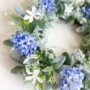 Blue Spring Wreath Blue Spring Wreath With Lilac Summer - Etsy