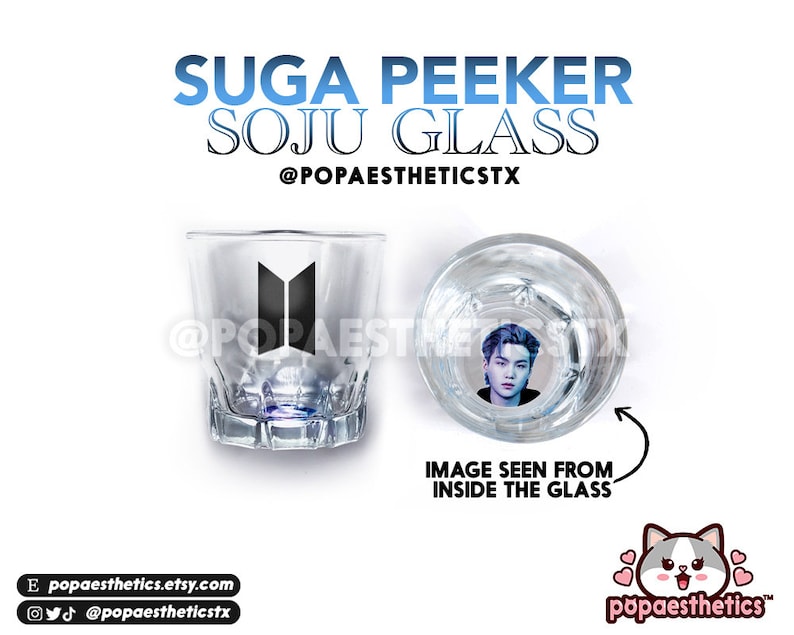 BTS Proof Soju Peeker Glass| RM | Jin | Suga | J-hope | Jimin | V ...