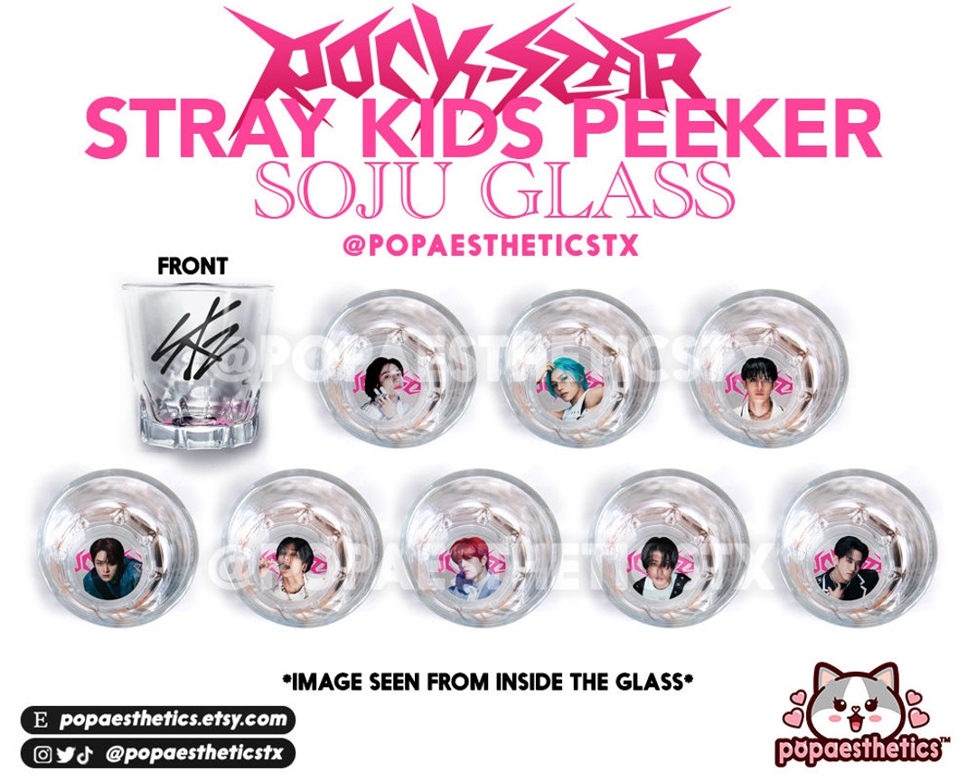 Stray Kids Rock-star Soju Peeker Glass | SKZ| Hyunjin | Felix | Bang ...