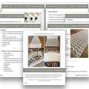 Making Waves Table Runner Crochet Pattern Download - Etsy
