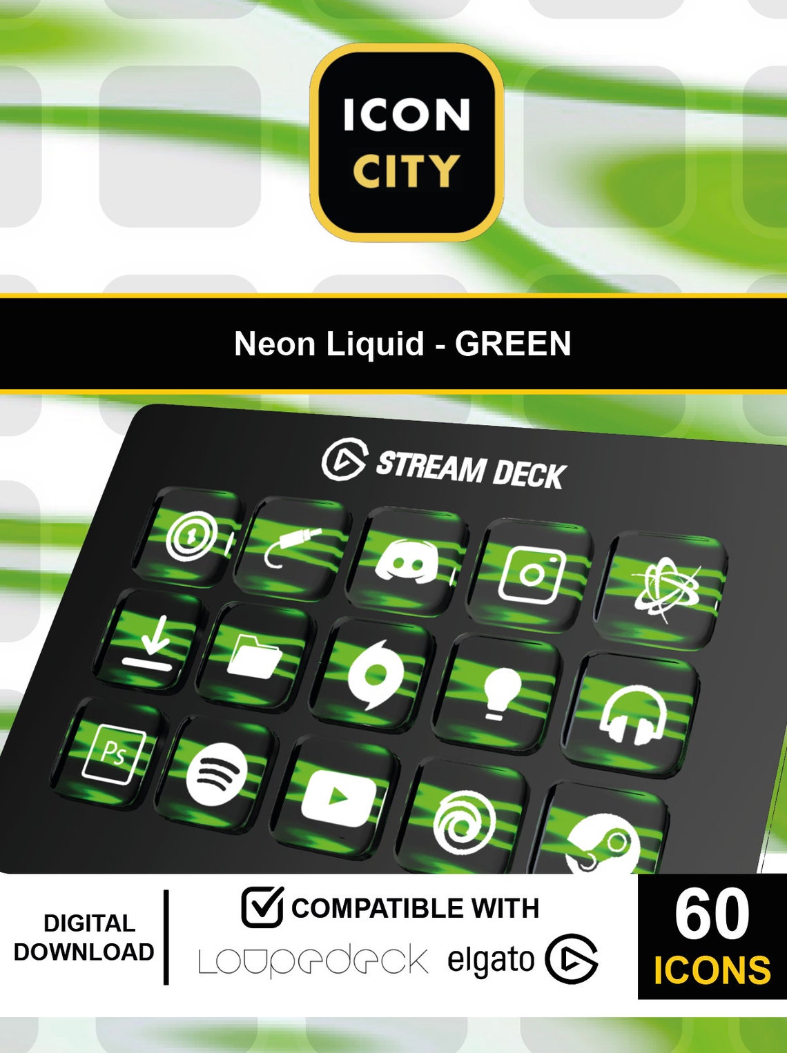 Stream Deck Animated Icons - 240 (60 per Pack 4 Colours) - Etsy