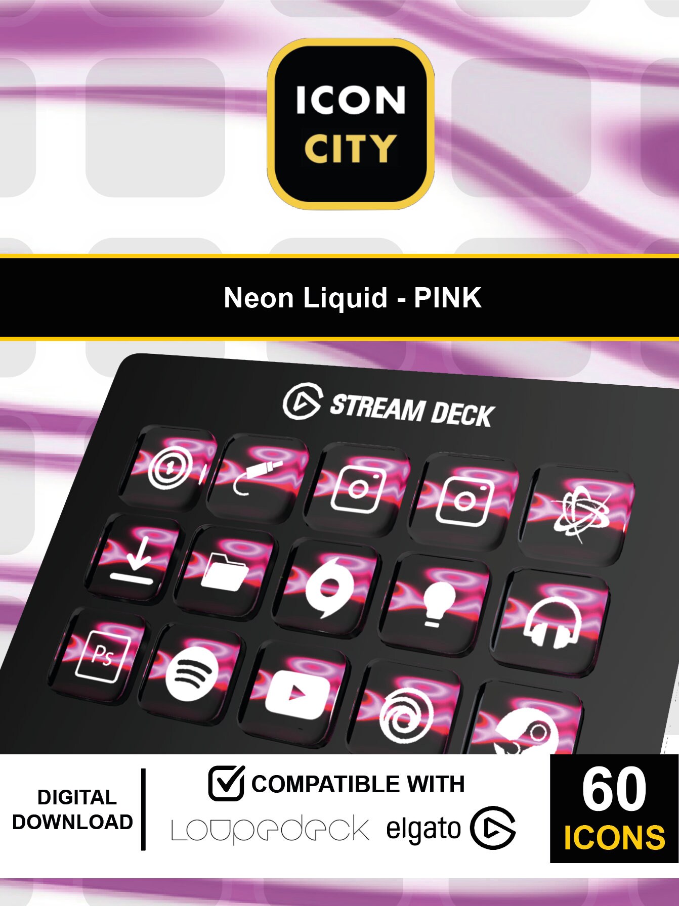 Stream Deck Animated Icons - 240 (60 per Pack 4 Colours) - Etsy