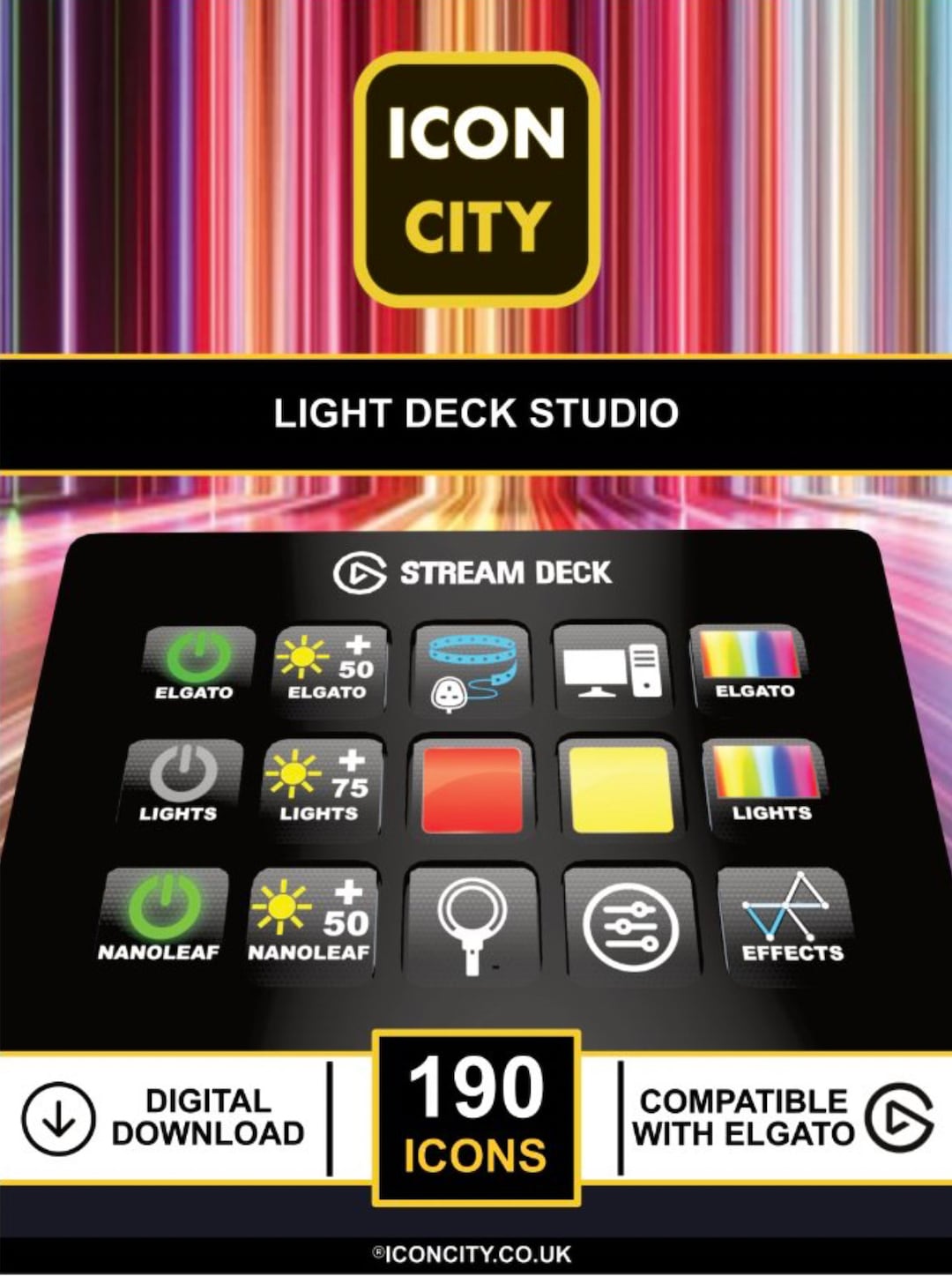 Light Deck Studio - Elgato Stream Deck Icons - Iconcity - Etsy