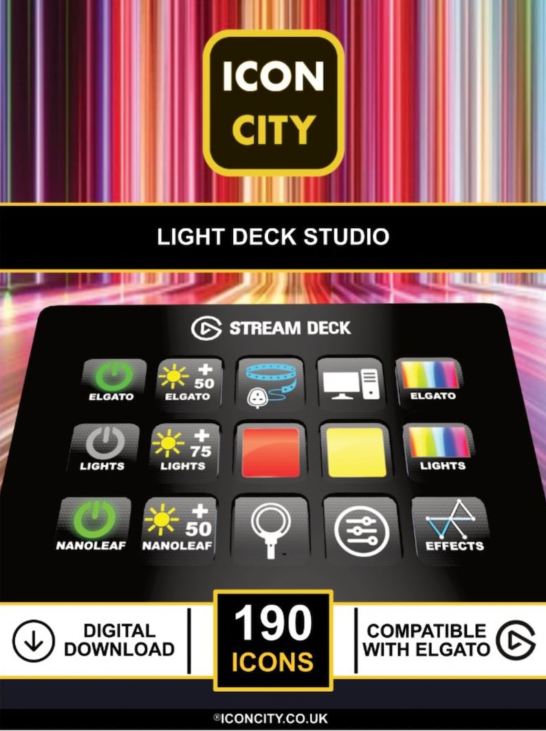 Light Deck Studio Elgato Stream Deck Icons Iconcity - Etsy