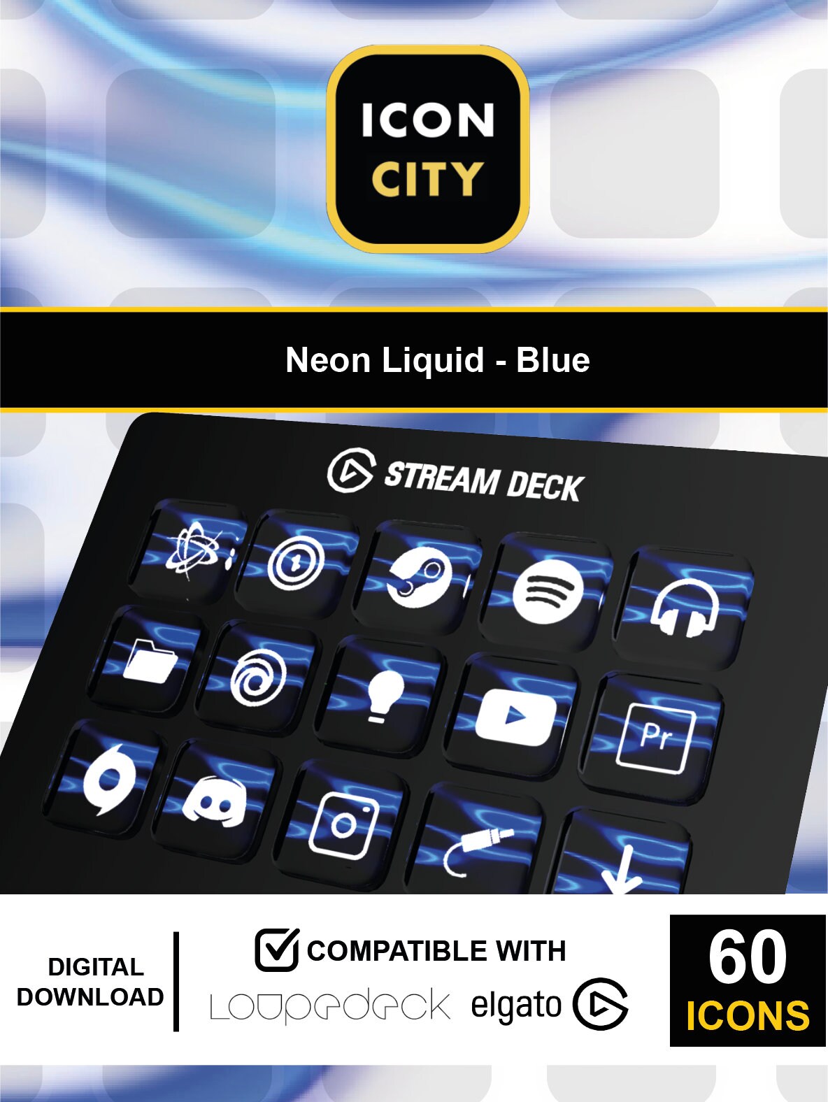 Stream Deck Animated Icons - 240 (60 per Pack 4 Colours) - Etsy