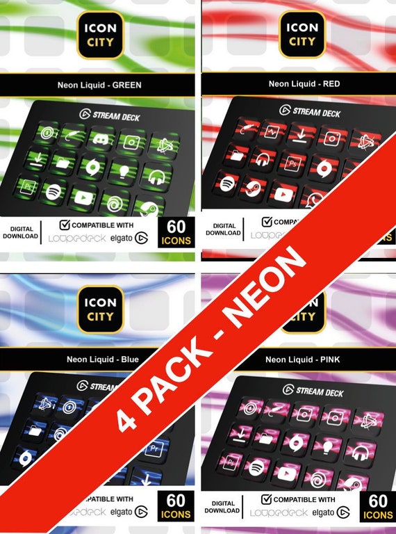 Stream Deck Animated Icons 240 60 per Pack 4 Colours | Etsy