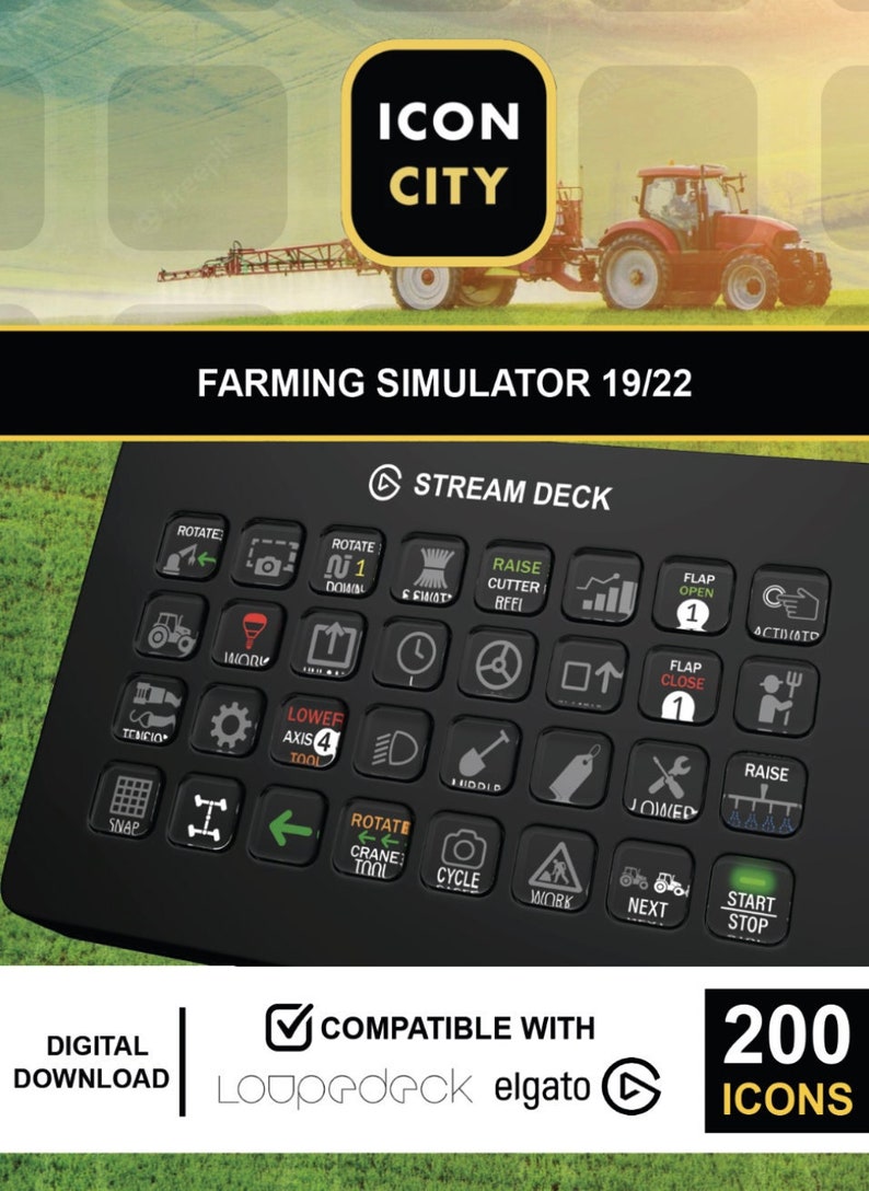 Farming Sim 19/22 Stream Deck Icons & 32 Key Profile Included - Etsy