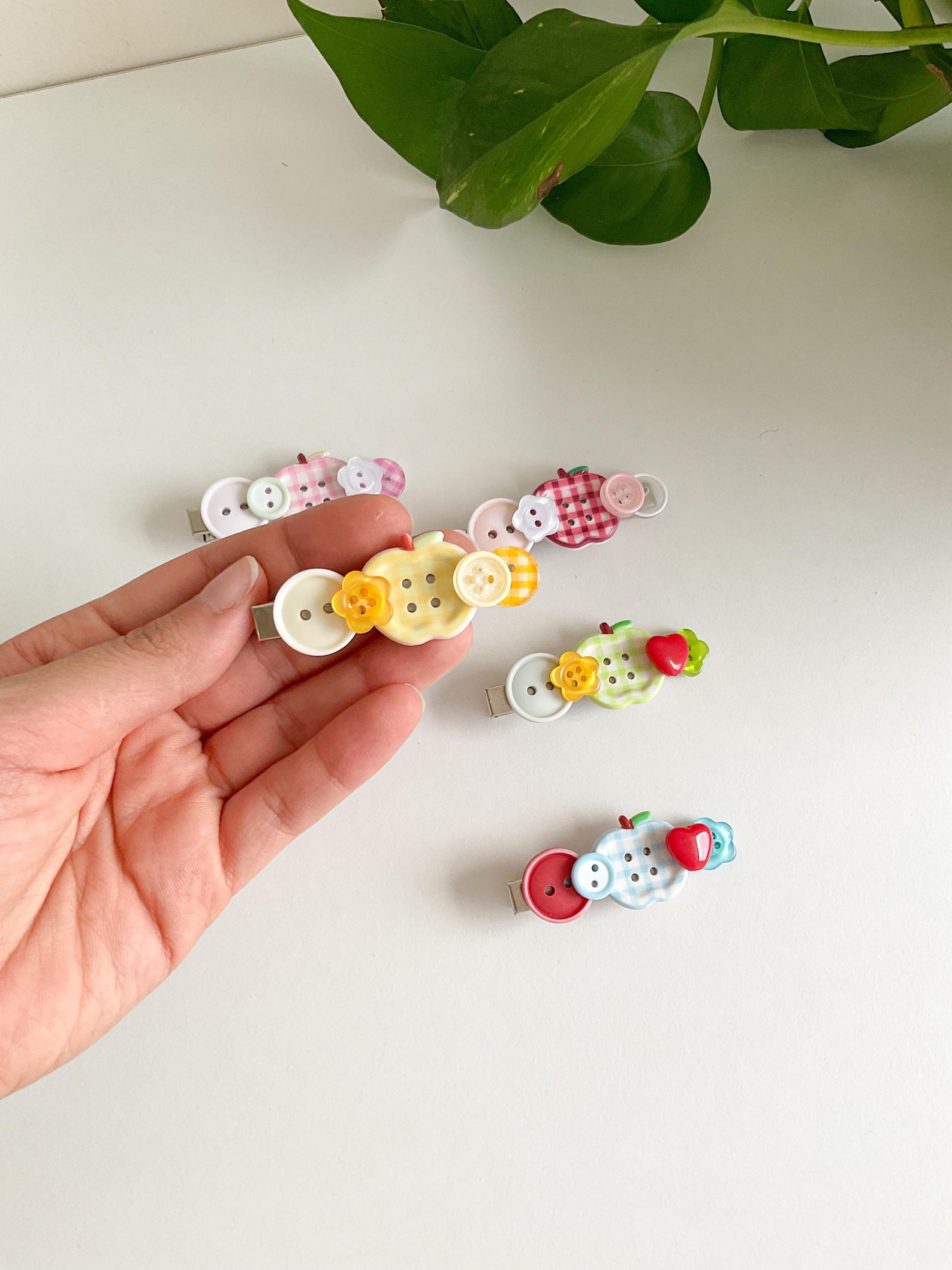 Handmade Pastel Button Hair Clip: Y2K Charm Snap Clip - Etsy