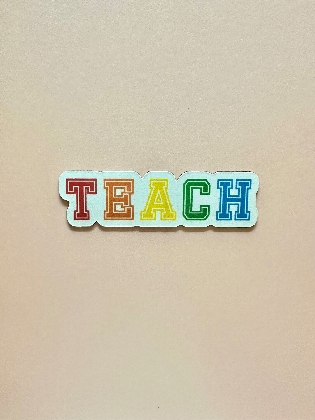 Colorful Teach Varsity Letters Magnet for Teachers - Etsy