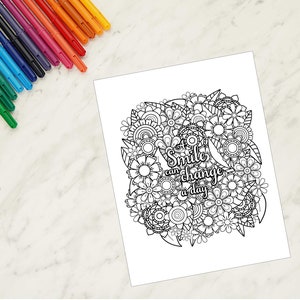 A Smile Can Change a Day Coloring Pages PNG - PDF - Printable Coloring ...