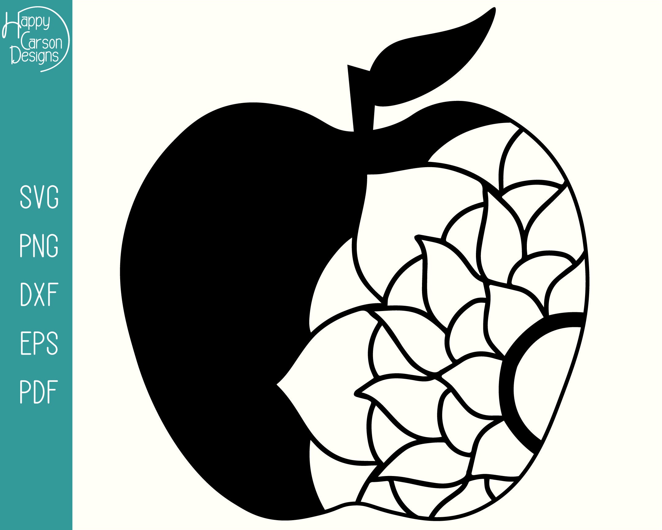 Apple Mandala DUO SVG Cut File - Apple SVG - Apple Mandala Png ...