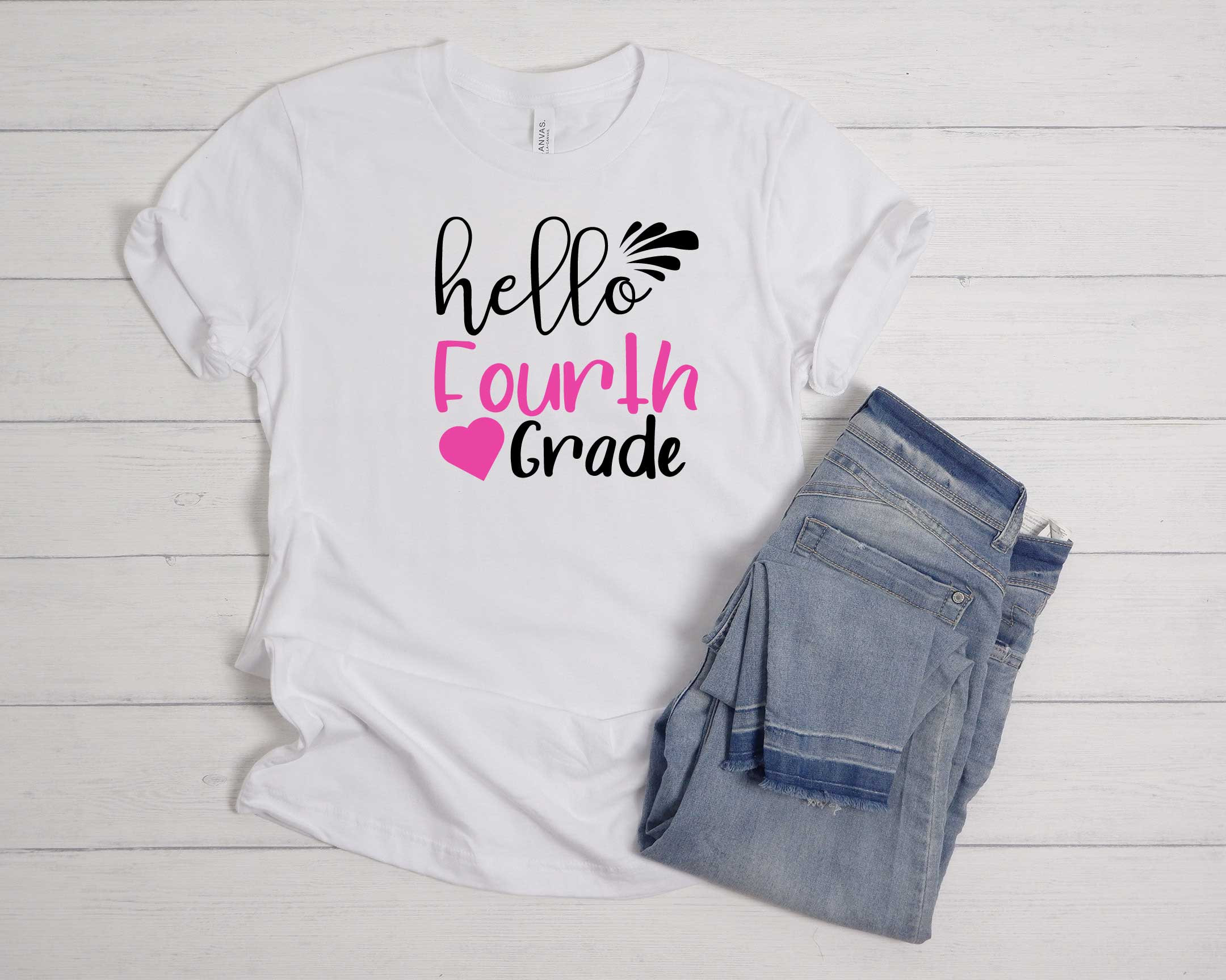 Hello Fourth Grade SVG - Hello Grades SVG - Back to School Svg - Fourth ...