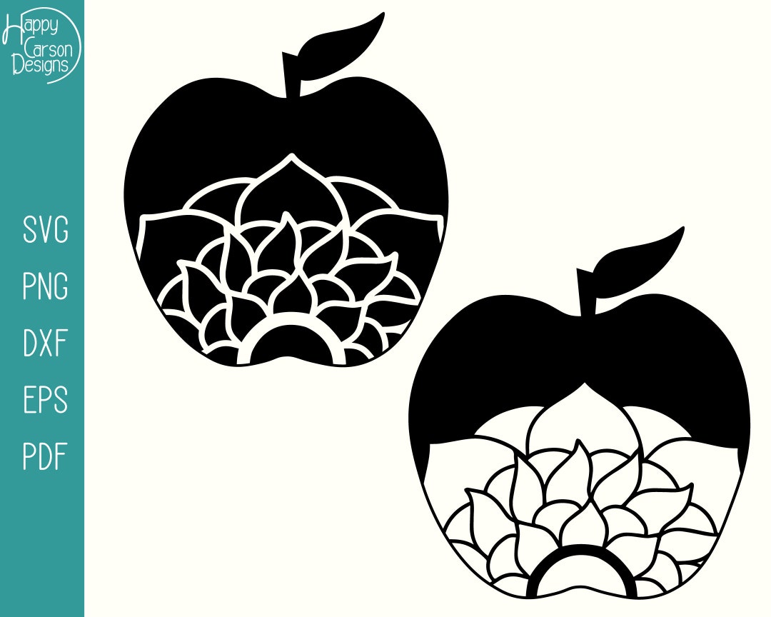 Apple Mandala DUO SVG Cut File - Apple SVG - Apple Mandala Png ...