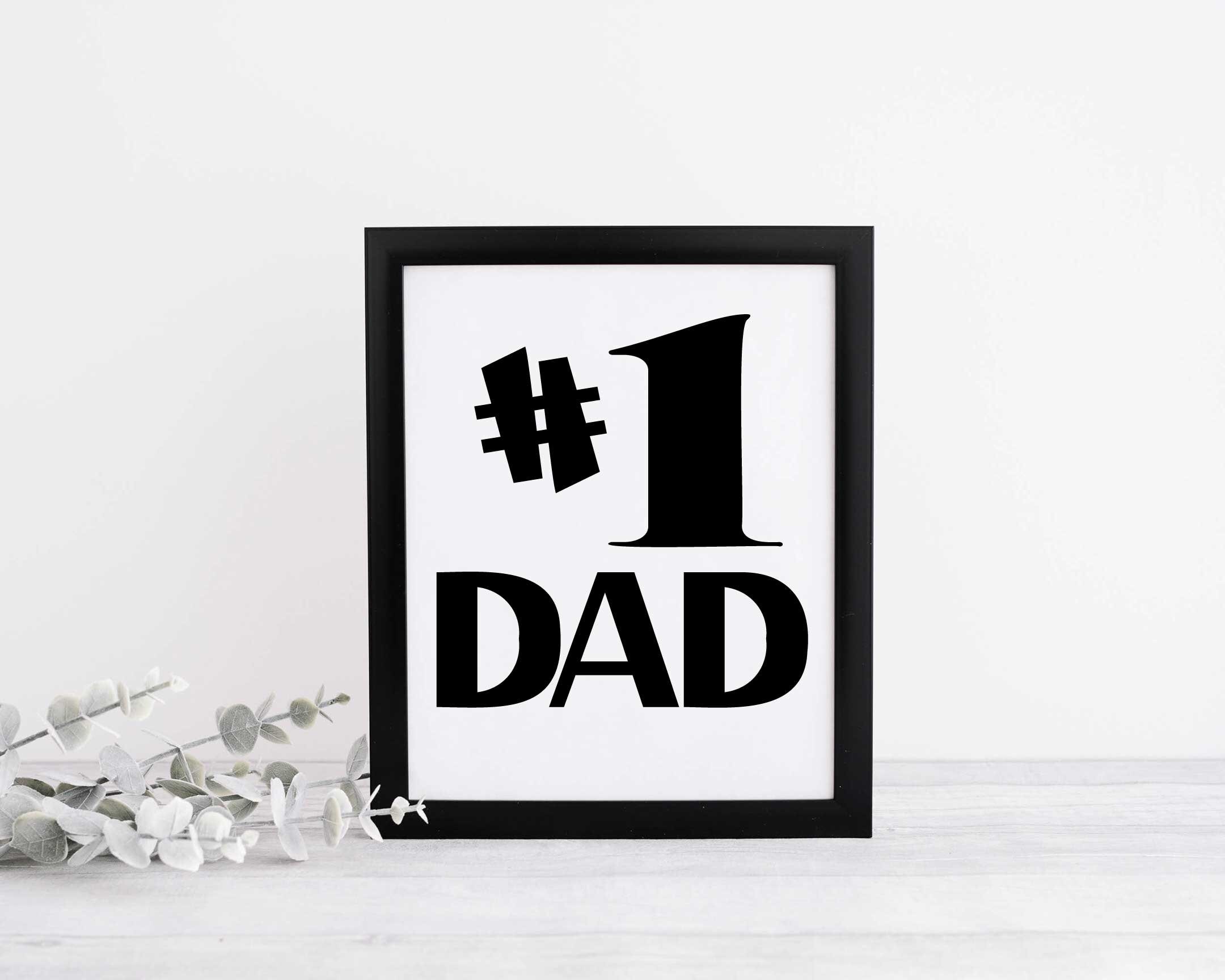 Number 1 Dad SVG - Father's Day SVG - Father's Day Gift for Dad ...
