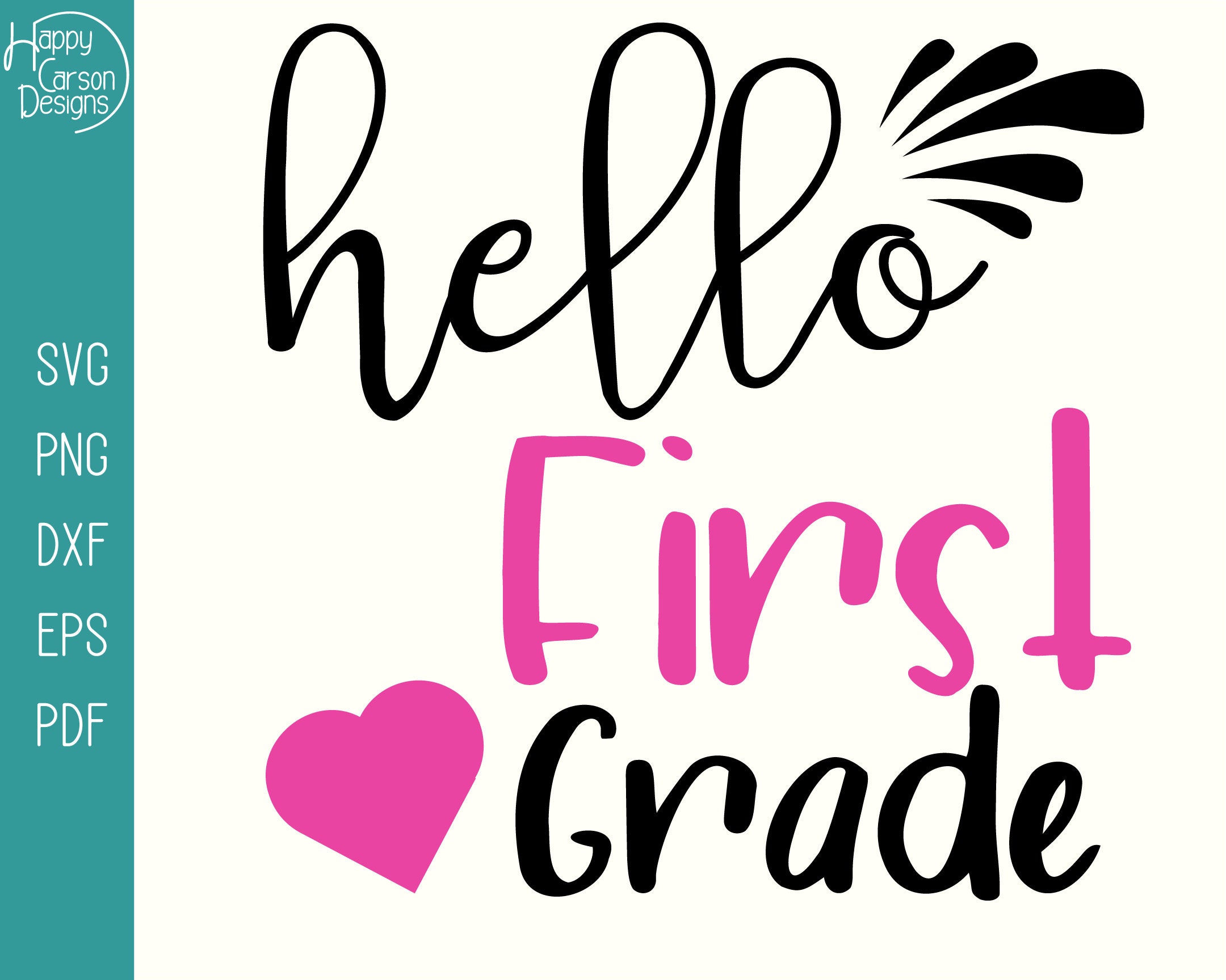 Hello First Grade SVG - Back to School Svg - Hello Grades SVG - First ...
