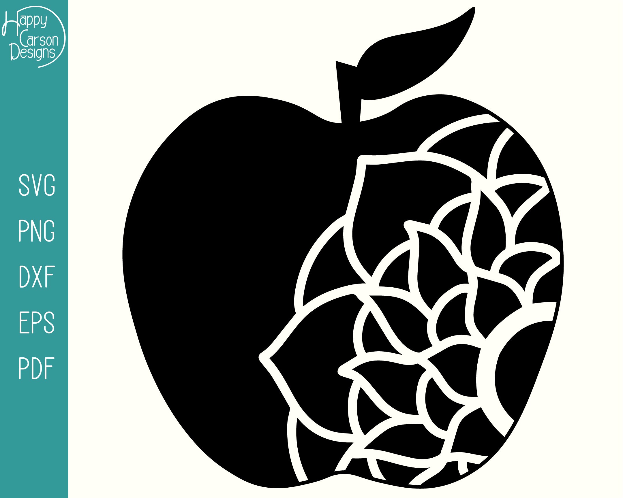 Apple Mandala DUO SVG Cut File - Apple SVG - Apple Mandala Png ...