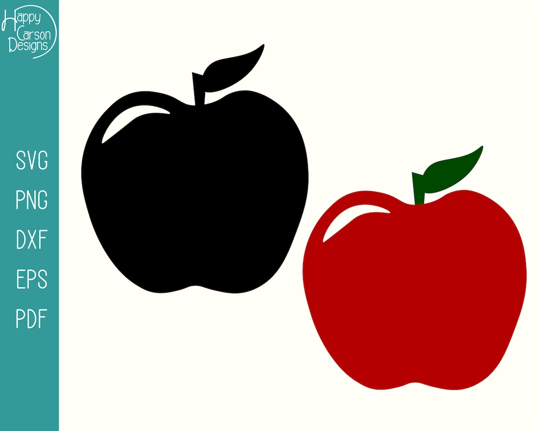 Apple DUO SVG Cut File - Color Apple Png - Apple SVG - Apple Clip Art ...