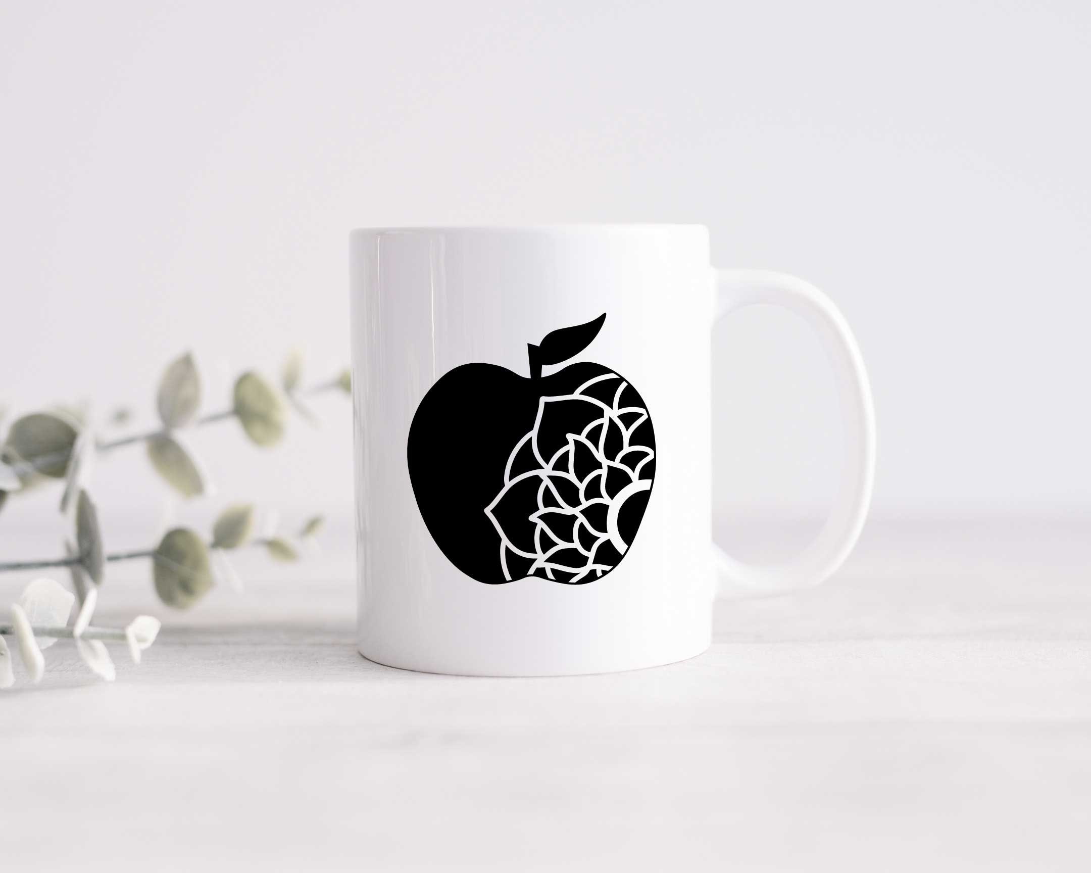Apple Mandala DUO SVG Cut File Apple SVG Apple Mandala Png - Etsy