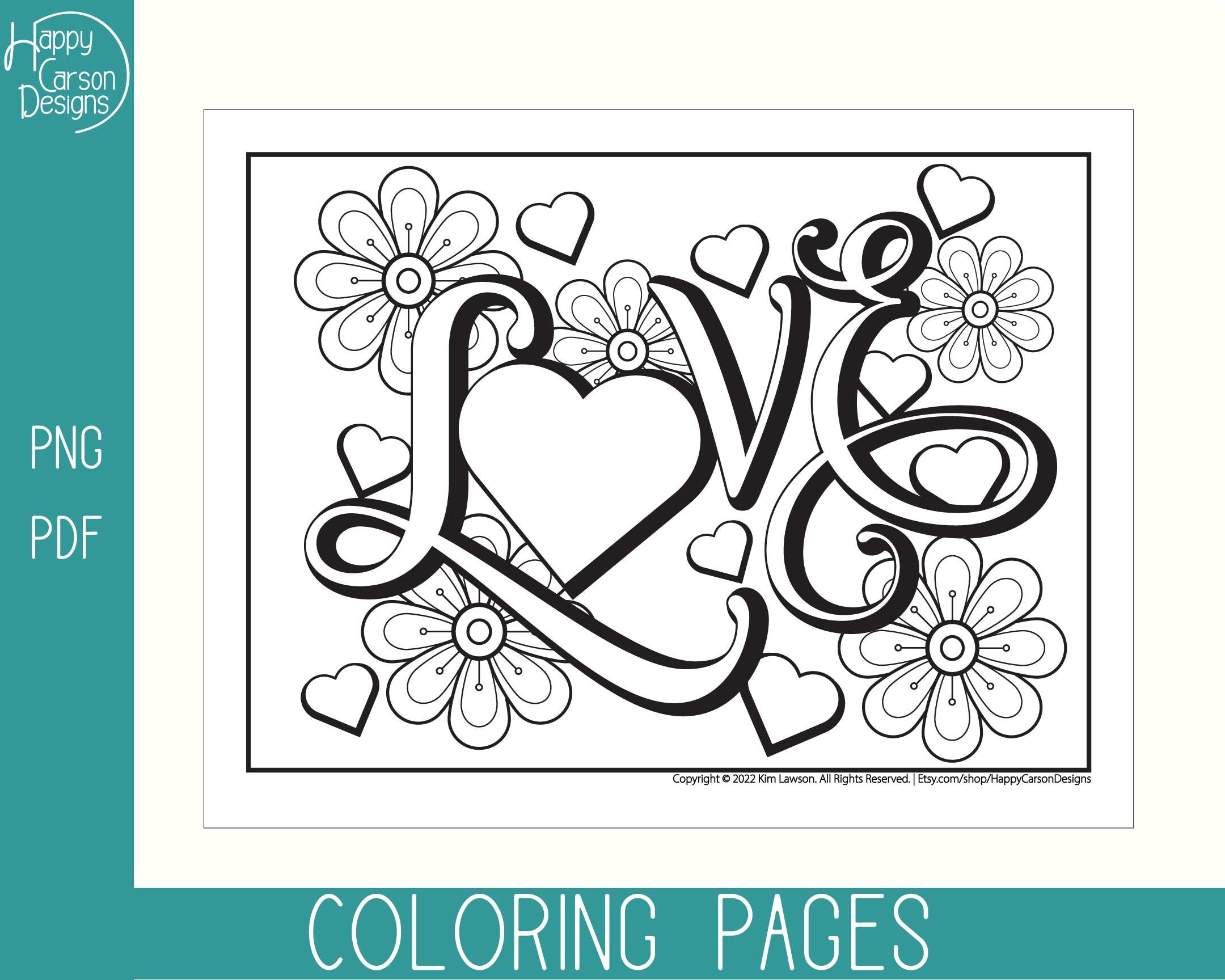 Love Coloring Pages - Valentine's Day Coloring Pages - Printable ...