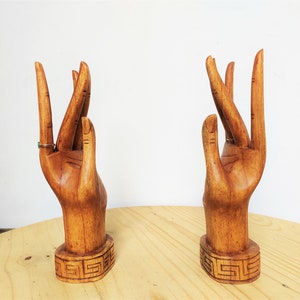 Ring Display - Hand Jewelry Display, Wood Display, Ring Stand Holder ...