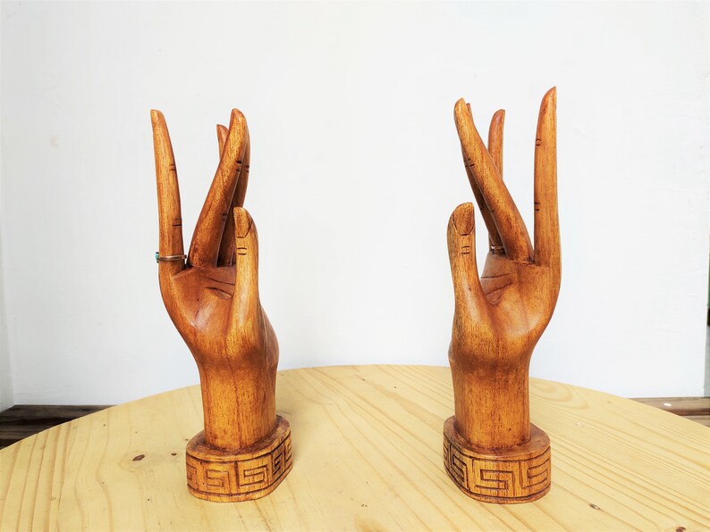 Ring Display Hand Jewelry Display Wood Display Ring Stand - Etsy