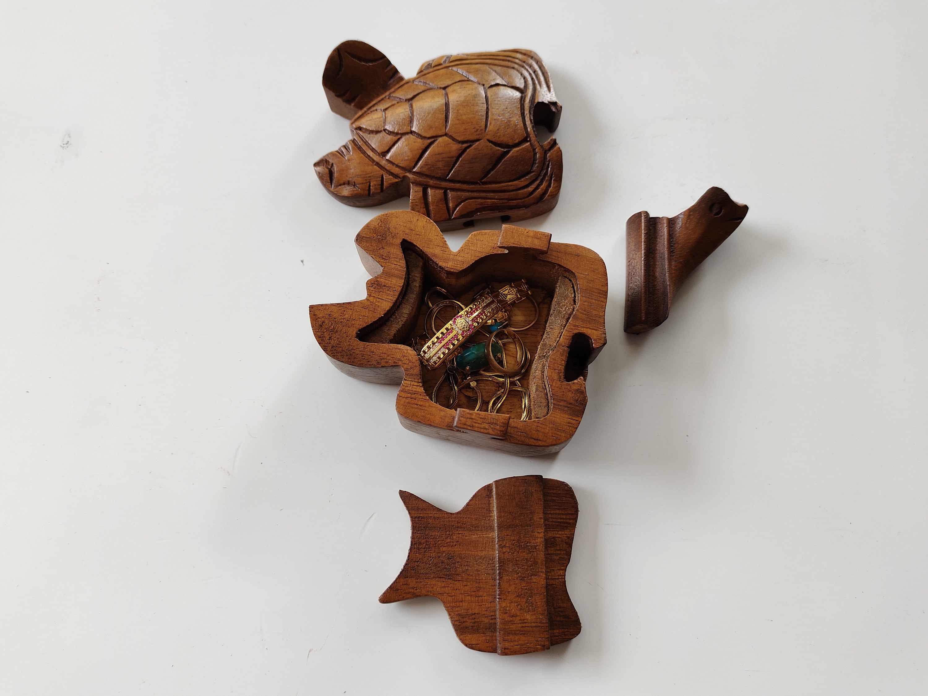 Wooden Magic Jewelry Box Puzzle Box Turtle - Etsy