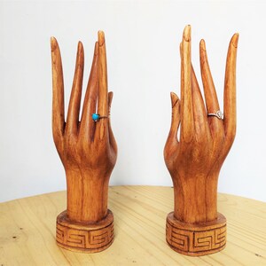 Ring Display - Hand Jewelry Display, Wood Display, Ring Stand Holder ...