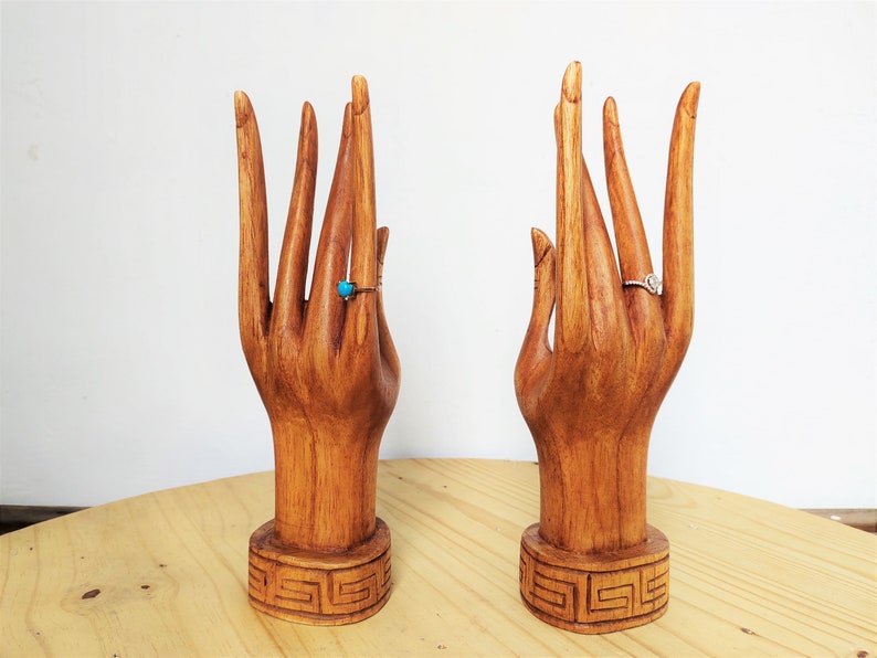 Ring Display Hand Jewelry Display Wood Display Ring Stand | Etsy
