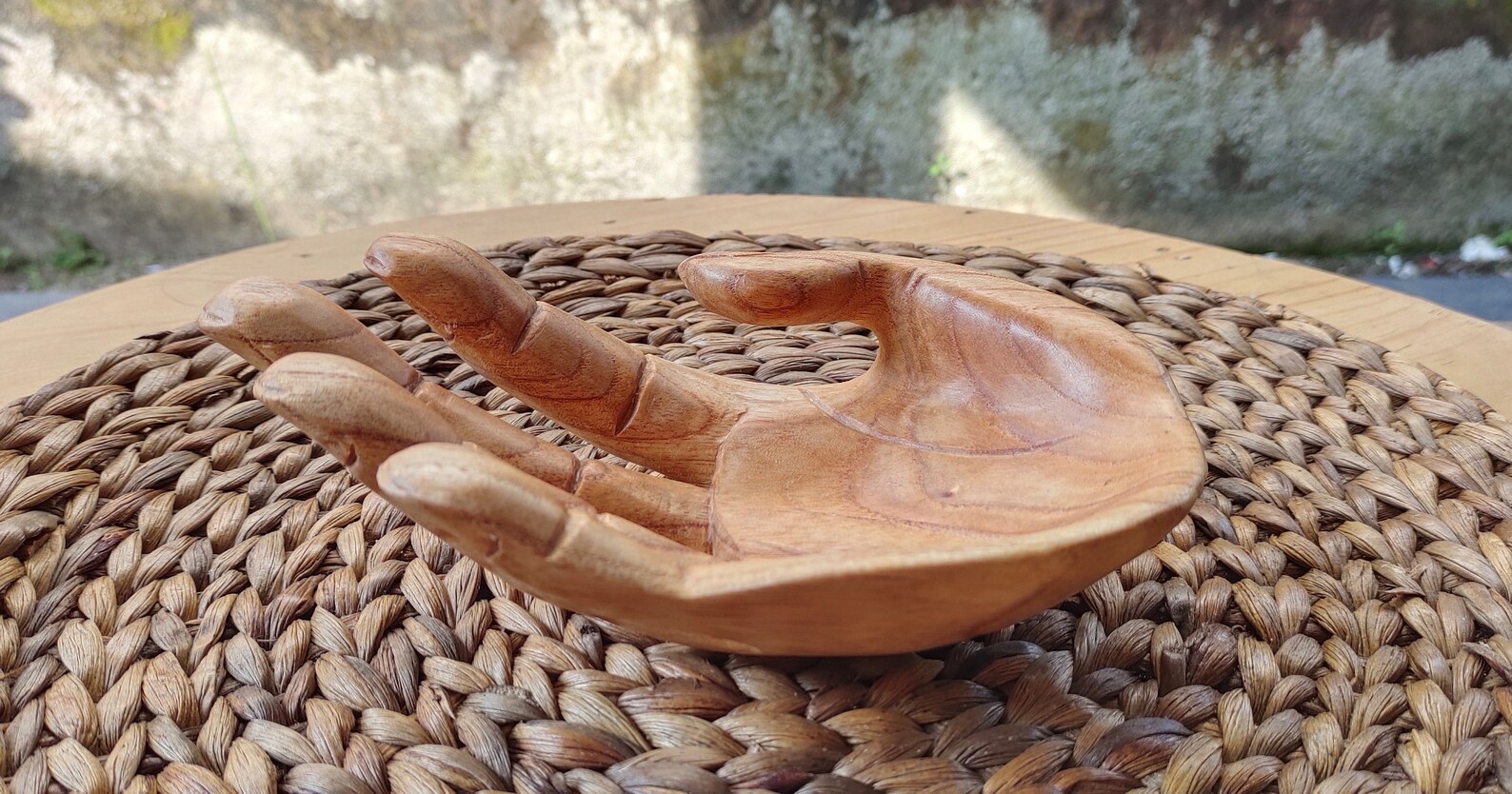 Signed Handcarved Wood Hand Sculpture From Suar Wood - Etsy