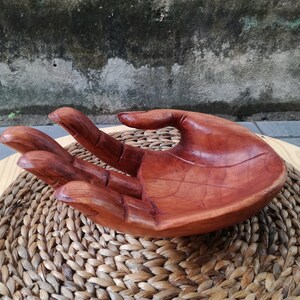 Signed Handcarved Wood Hand Sculpture From Suar Wood - Etsy