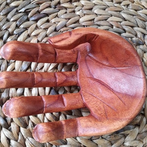 Medium Signed Handcarved Wood Hand Sculpture From Suar Wood - Etsy