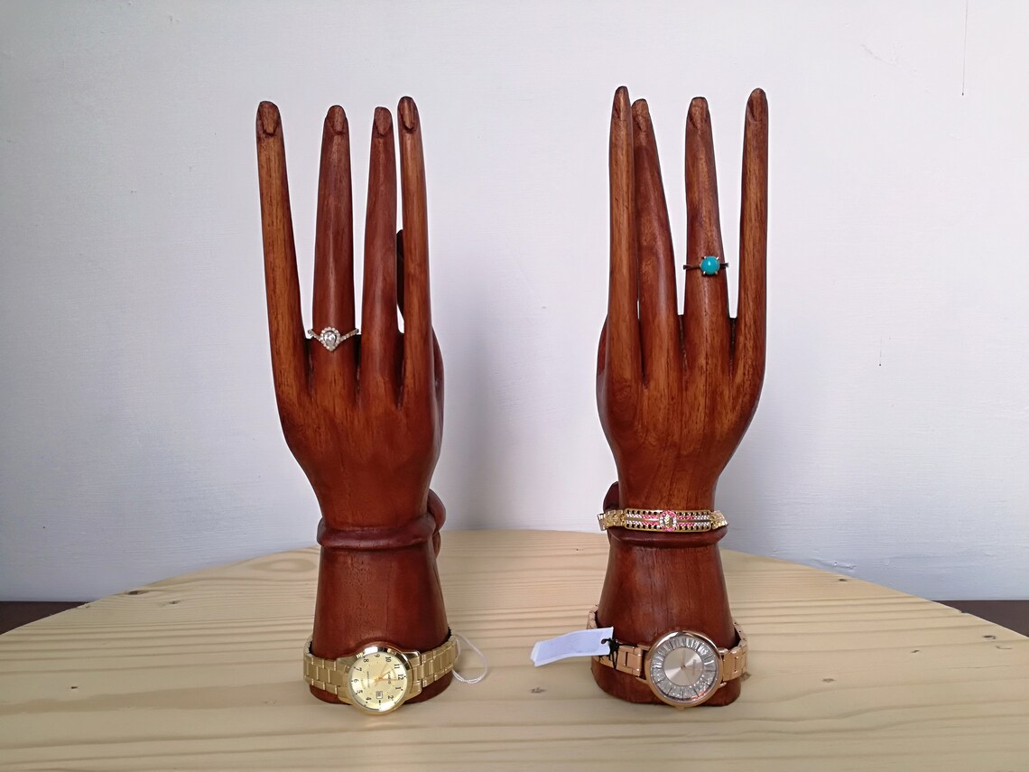 Floral Hands Jewelry Display Wooden Display Ring Holder - Etsy