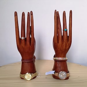 Floral Hands Jewelry Display, Wooden Display, Ring Holder, Vintage ...