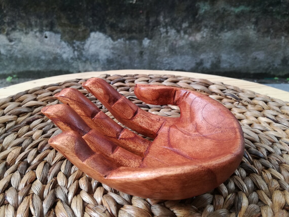 Signed Handcarved Wood Hand Sculpture From Suar Wood - Etsy Canada