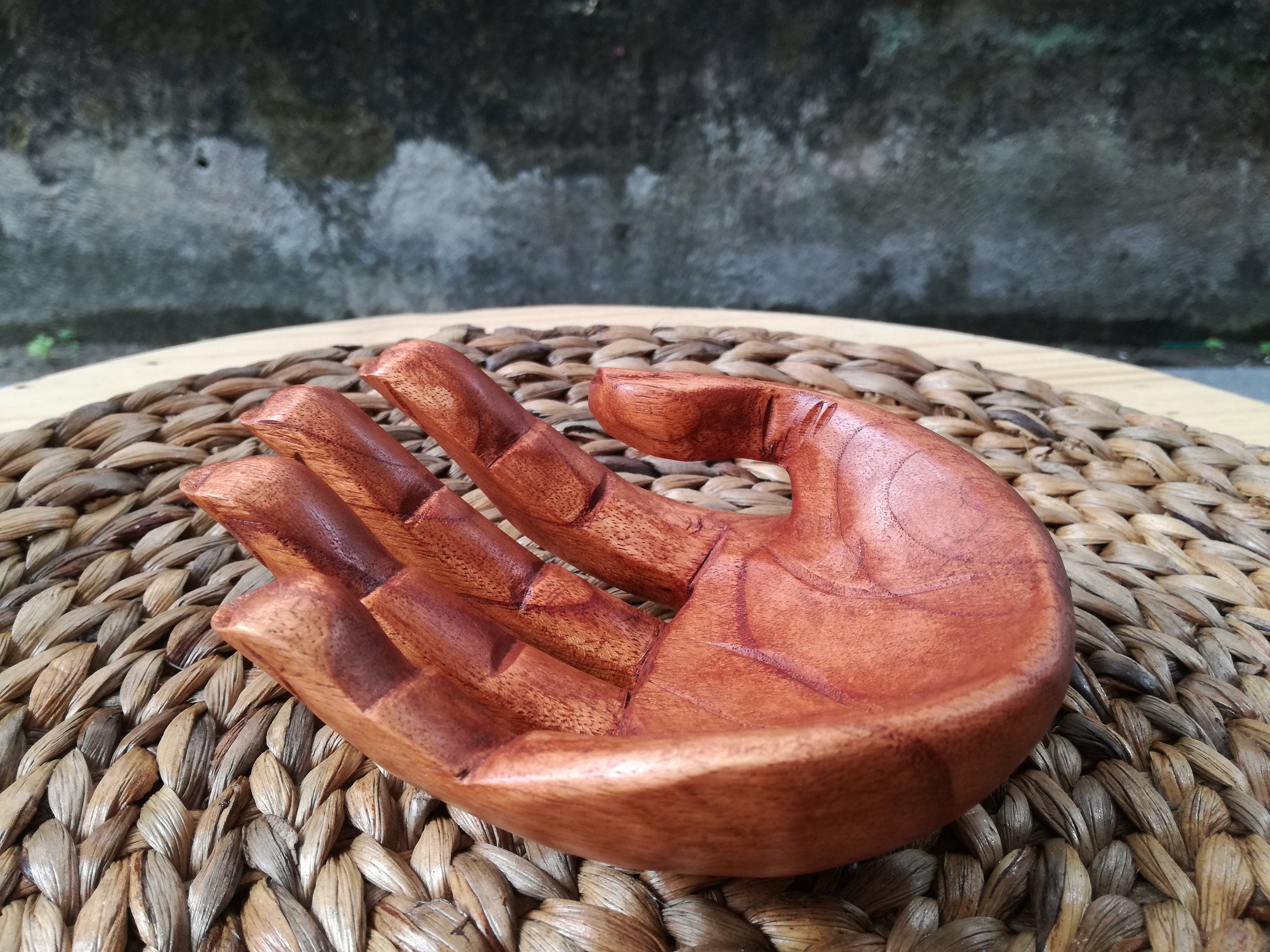 Signed Handcarved Wood Hand Sculpture From Suar Wood - Etsy Canada
