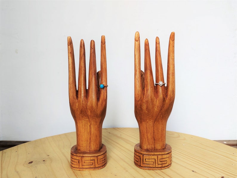 Ring Display Hand Jewelry Display Wood Display Ring Stand | Etsy