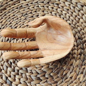Signed Handcarved Wood Hand Sculpture From Suar Wood - Etsy