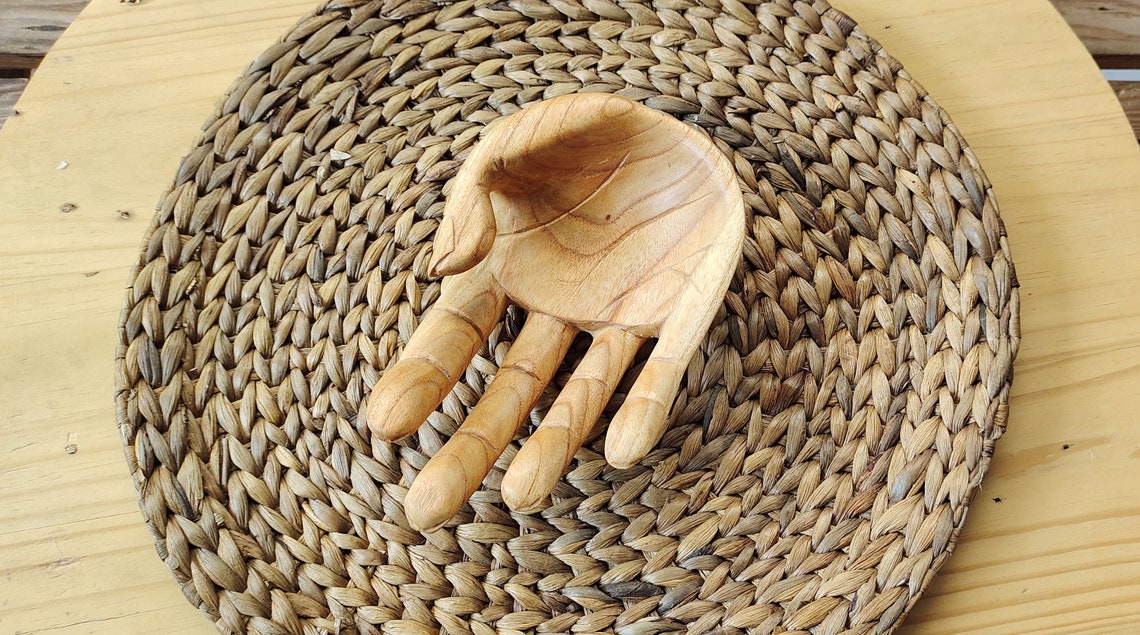 Signed Handcarved Wood Hand Sculpture From Suar Wood - Etsy