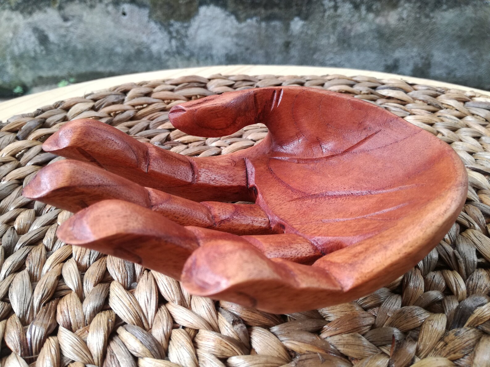 Signed Handcarved Wood Hand Sculpture From Suar Wood - Etsy