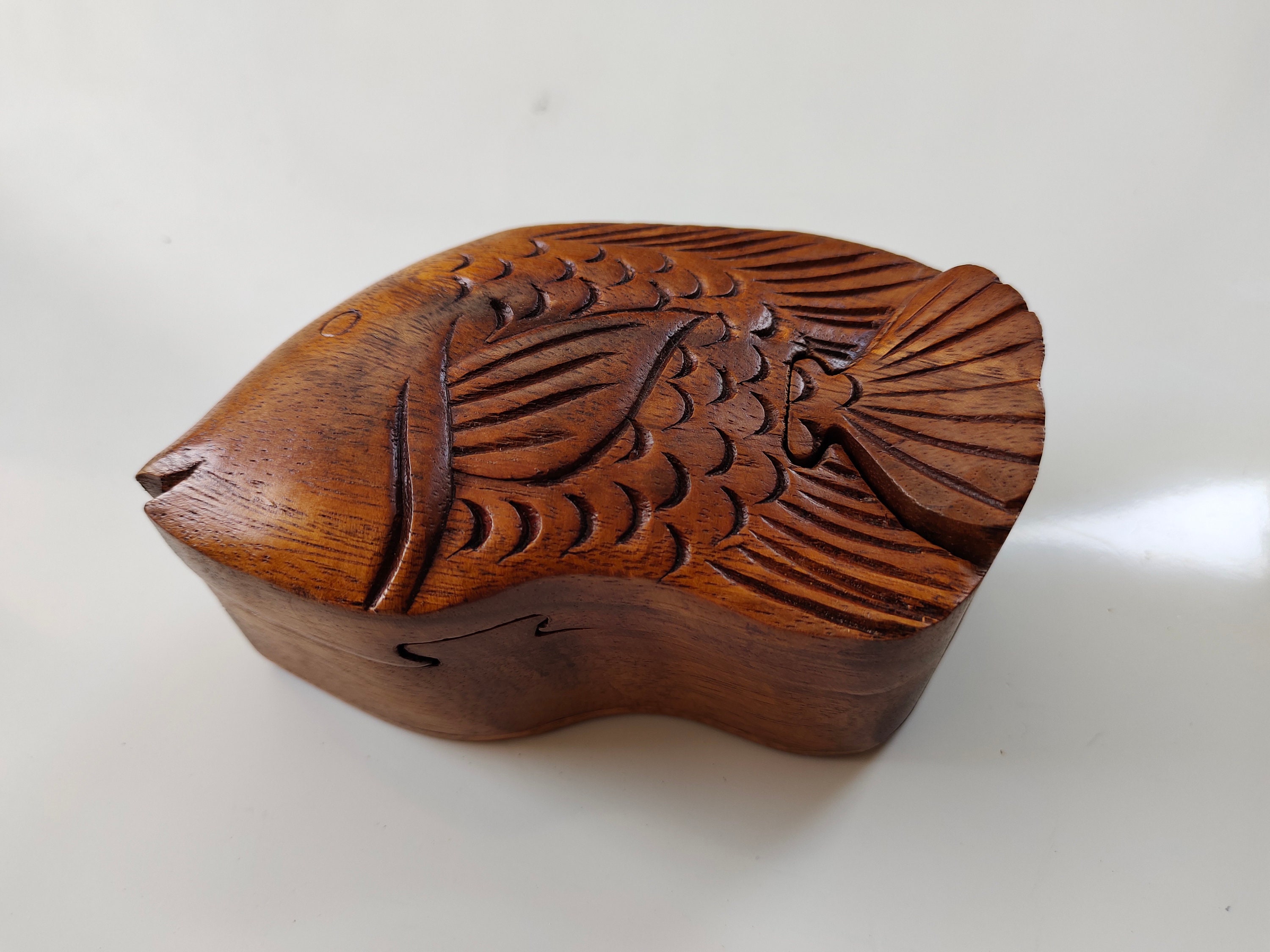 Wooden Magic Jewelry Box – Puzzle Box Fish - Etsy