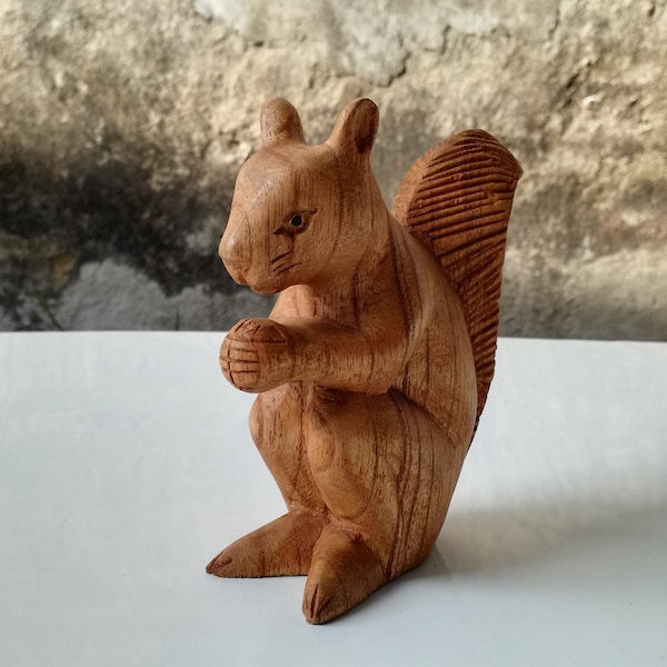 Wooden Squirrel - Etsy
