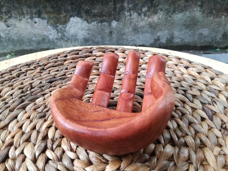 Signed Handcarved Wood Hand Sculpture From Suar Wood - Etsy Canada