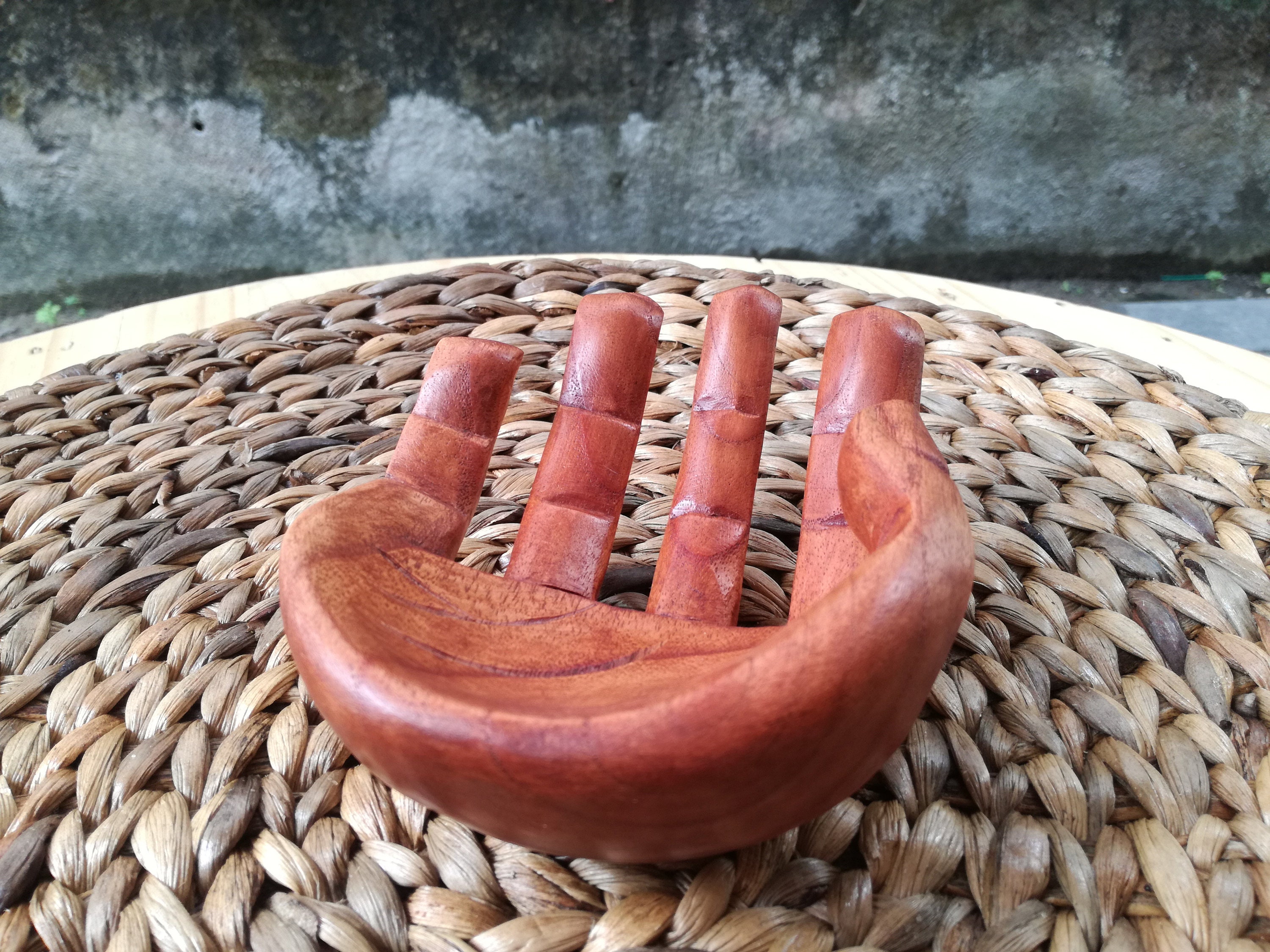 Signed Handcarved Wood Hand Sculpture From Suar Wood - Etsy Canada