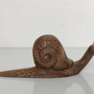 Hand Carved Coconut Wood Snail: Animal Lover Gift - Etsy