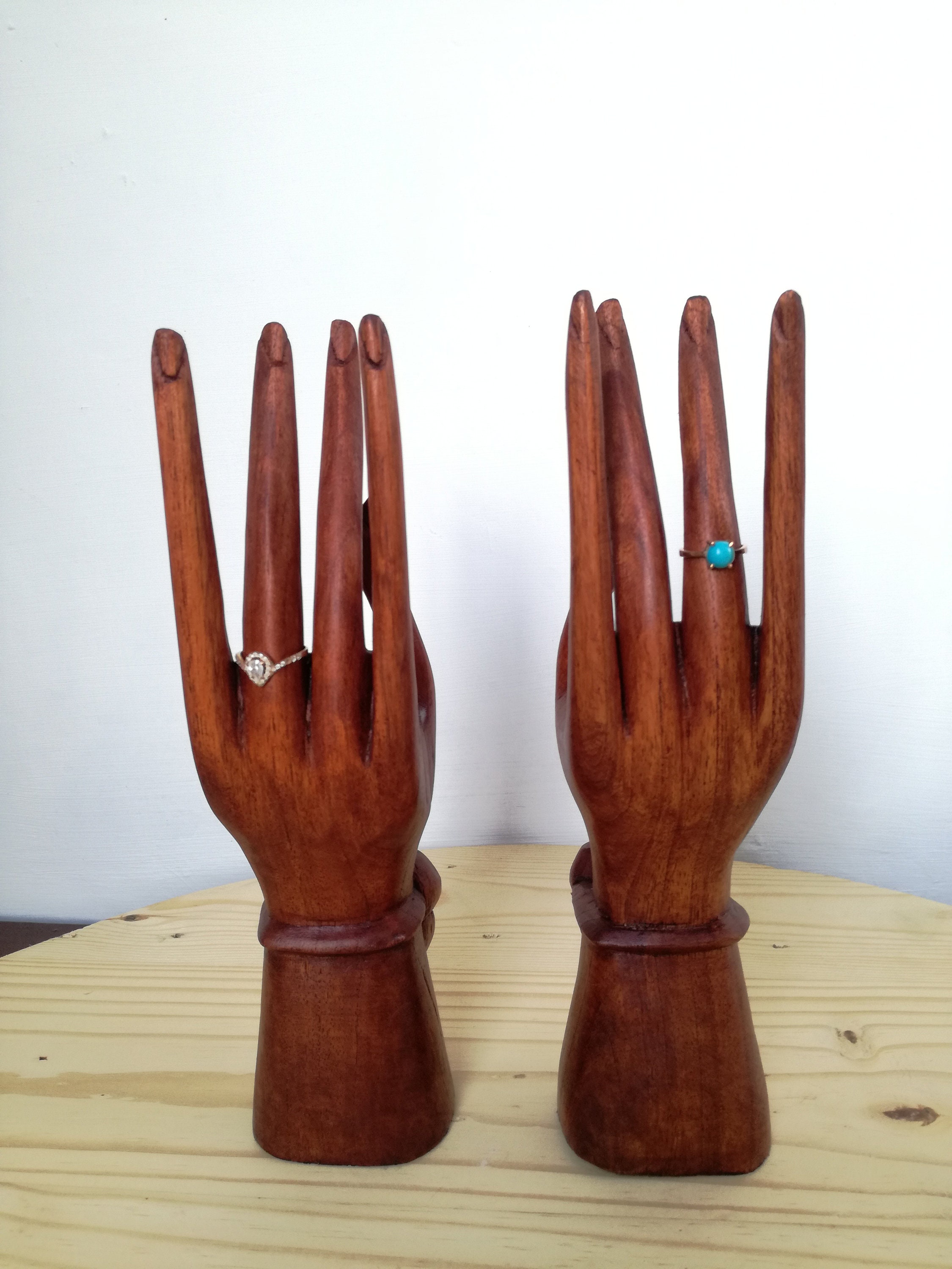 Floral Hands Jewelry Display Wooden Display Ring Holder - Etsy