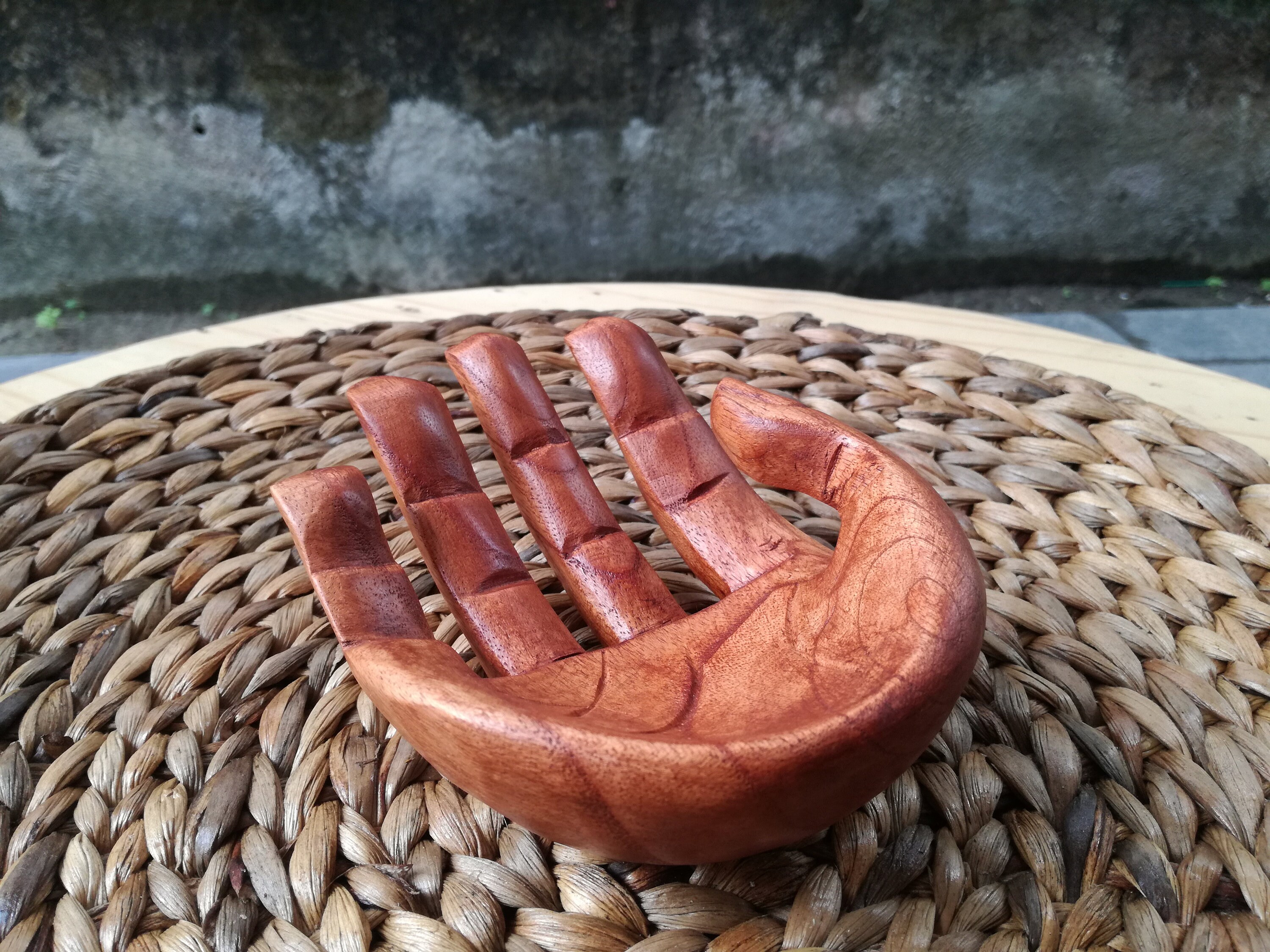 Signed Handcarved Wood Hand Sculpture From Suar Wood - Etsy Canada