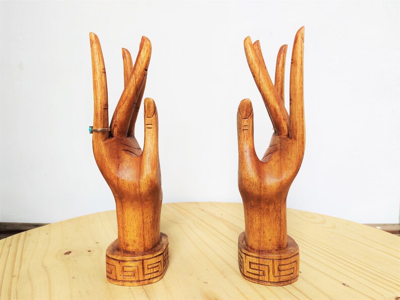 Ring Display Hand Jewelry Display Wood Display Ring Stand | Etsy